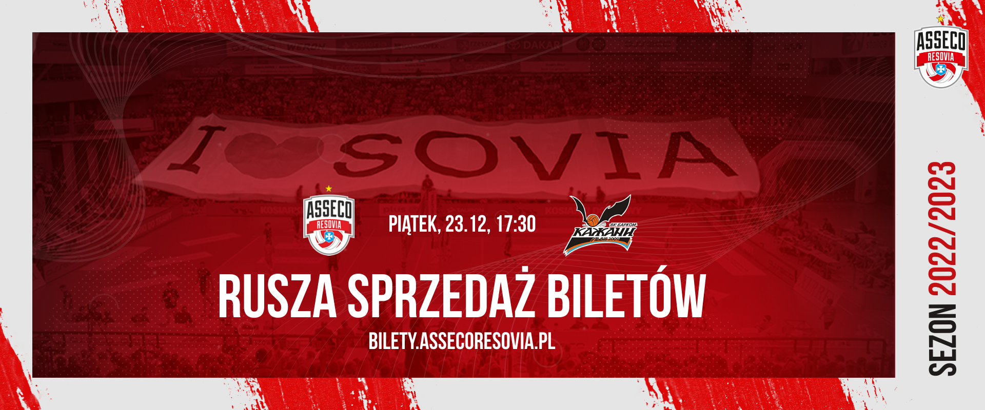 Sprzedaż biletów na mecz z Barkom Każany Lwów – Asseco Resovia Rzeszów - Volleyball Team