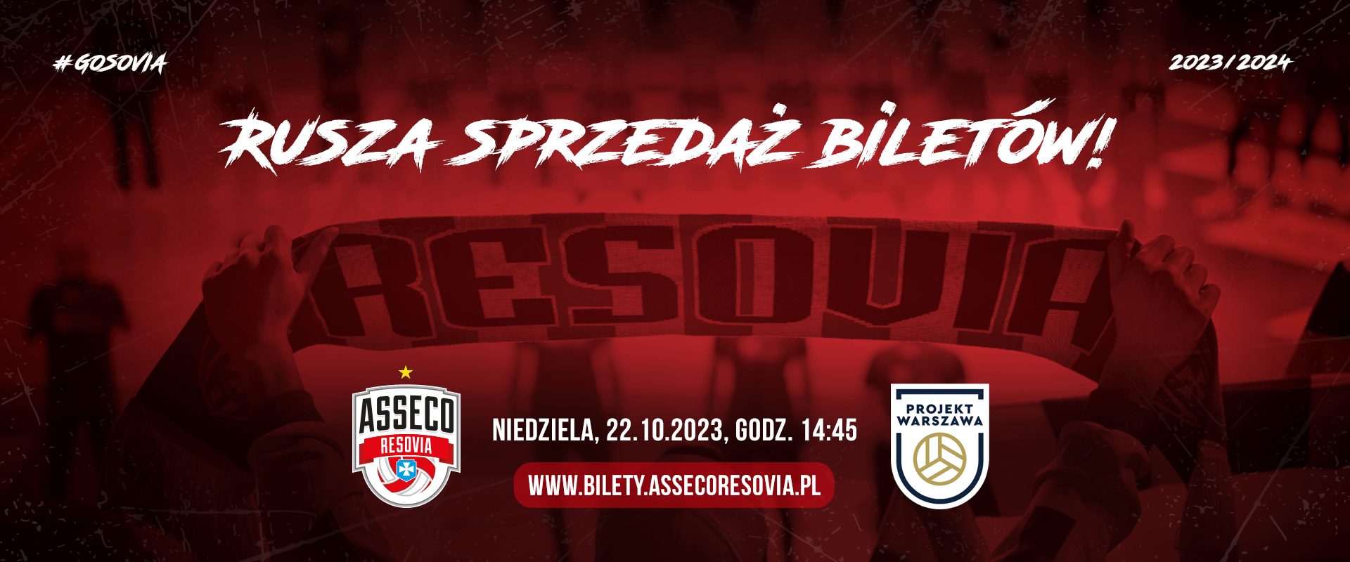 Sprzedaż biletów na mecz z Projektem Warszawa – Asseco Resovia Rzeszów - Volleyball Team