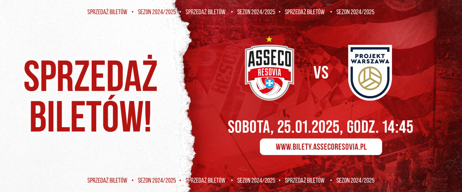 Sprzedaż biletów na mecz z PGE Projekt Warszawa – Asseco Resovia Rzeszów - Volleyball Team